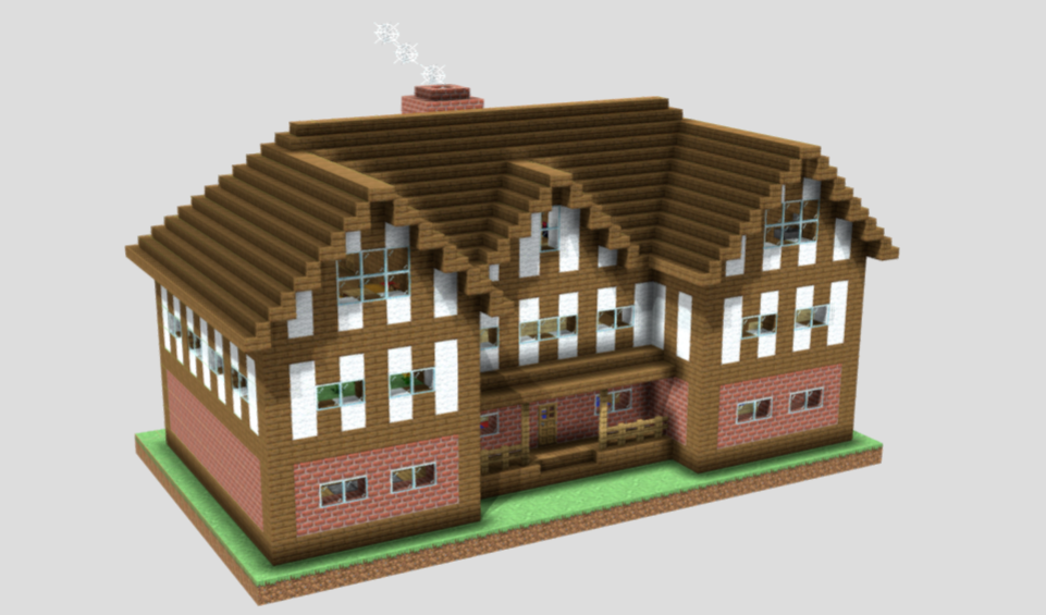Mod Buildings Red mansion for Minecraft - Download