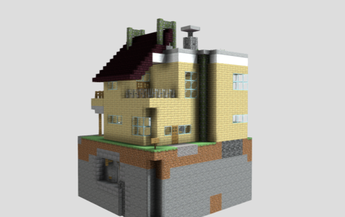 Mod Buildings Simple house 3 for Minecraft - Download