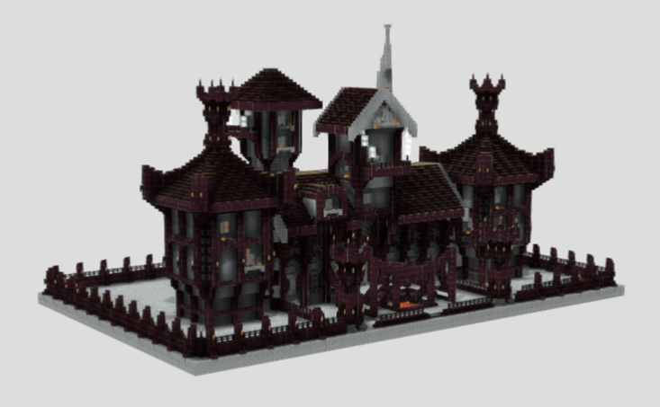 Mod Buildings Ominous castle for Minecraft - Download